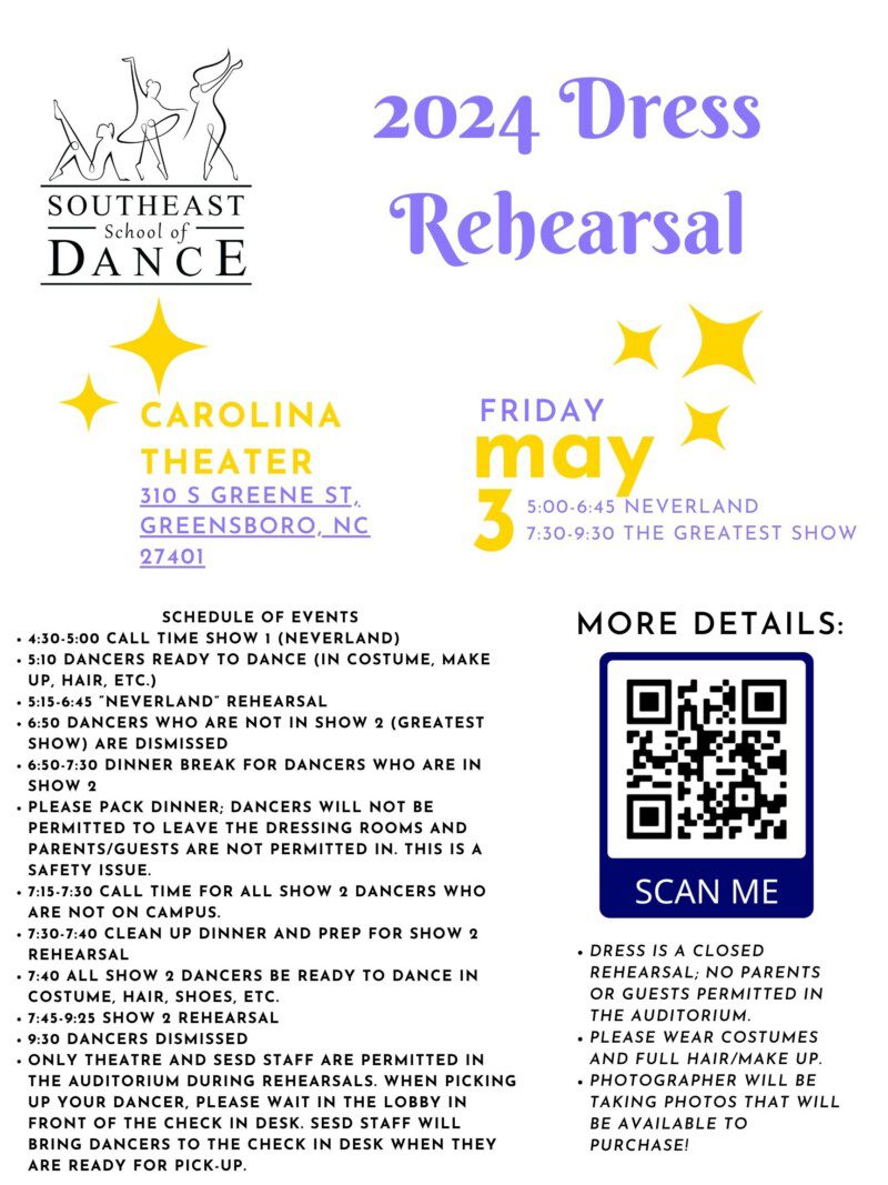 Current Season Showcase Information – Southeast School of Dance